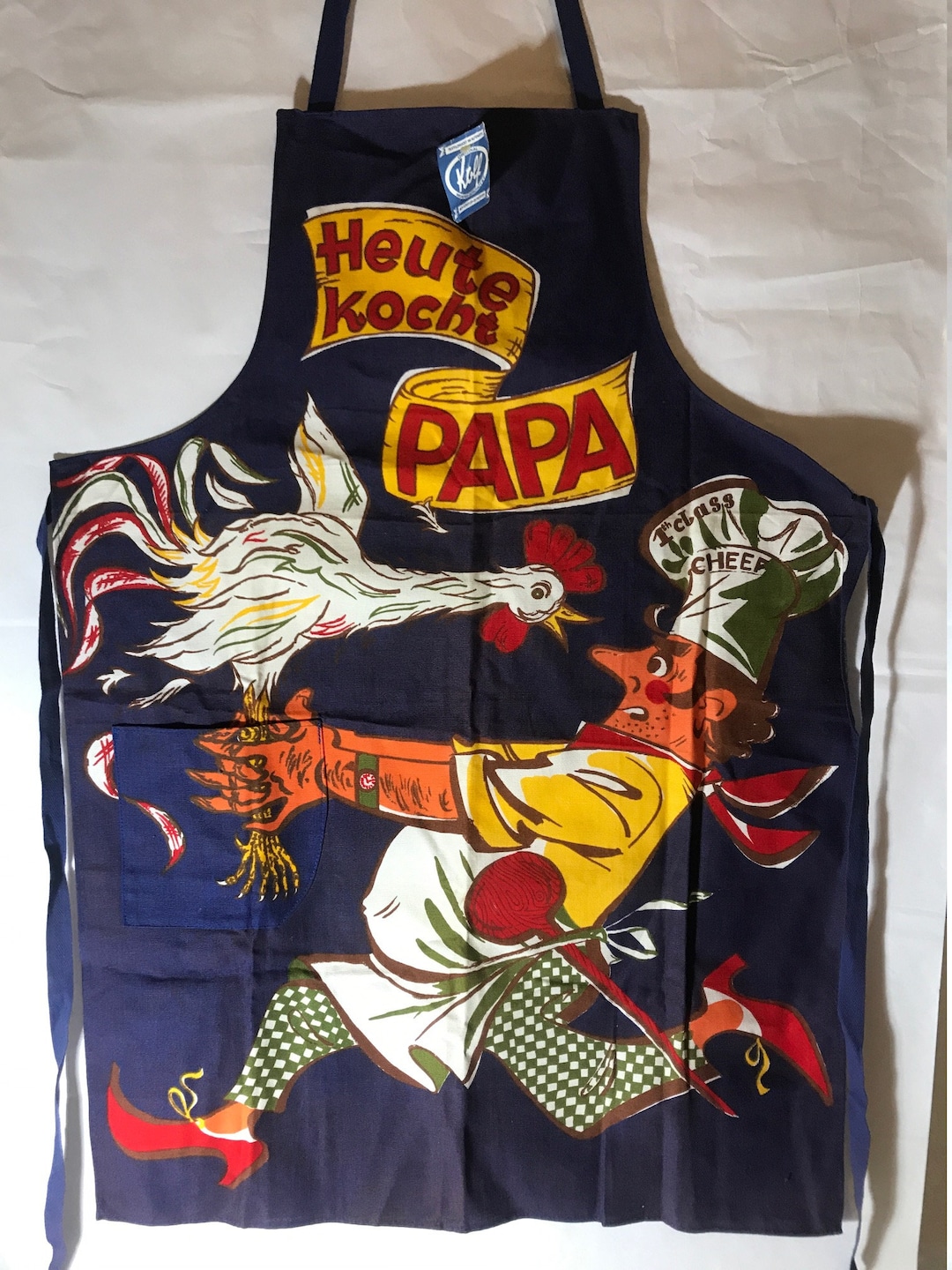 Vintage Original Kolf Muster Geschutzt Grilling Apron Heute Kocht Papa ...