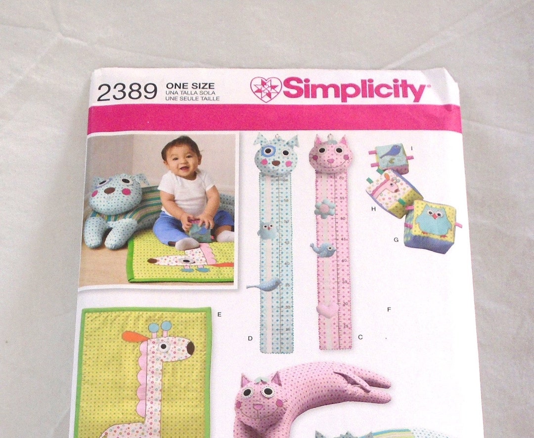 Simplicity 2389: Baby Blocks, Play Mat, Growth Chart Sewing Pattern - Etsy