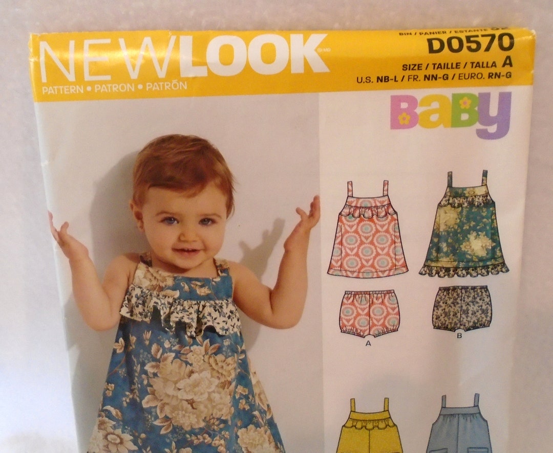 Simplicity, New Look D0570/6501 Baby Dress and Romper, Uncut, Sizes NB ...