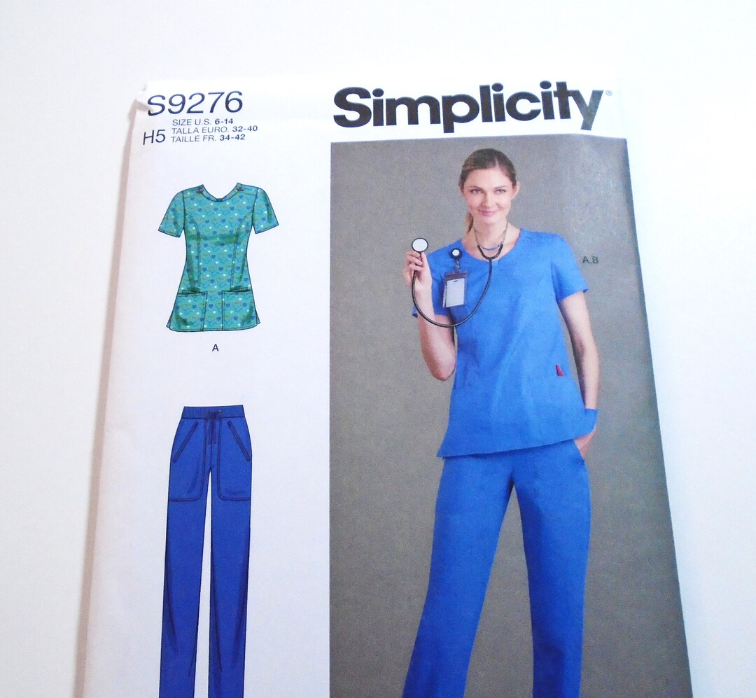 Simplicity 9276 Misses' Medical Uniform Pattern, Medical Scrubs for ...