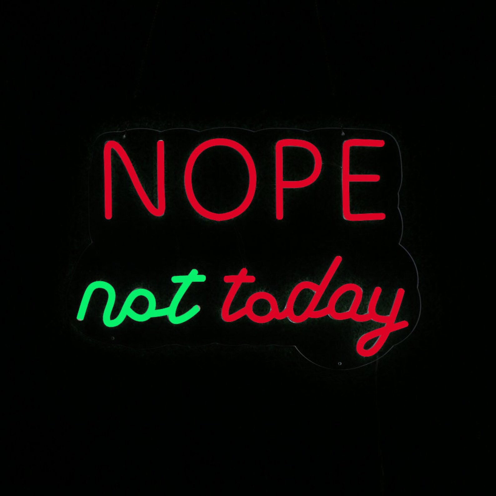 NOPE Not Today LED Neon Sign for Wall Decor Party Bar Home - Etsy UK