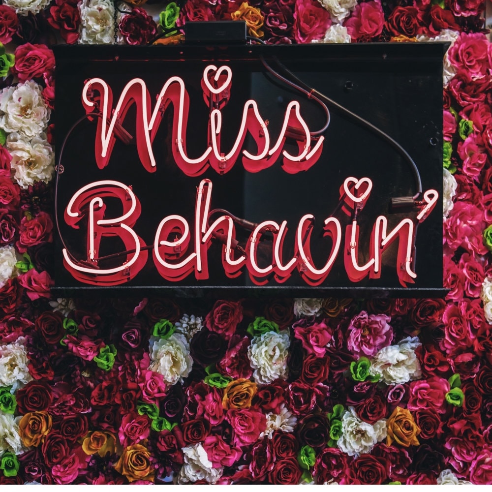 Wall Hangings Miss Behavin Neon Sign Light for Party Bar Coffee Shop ...