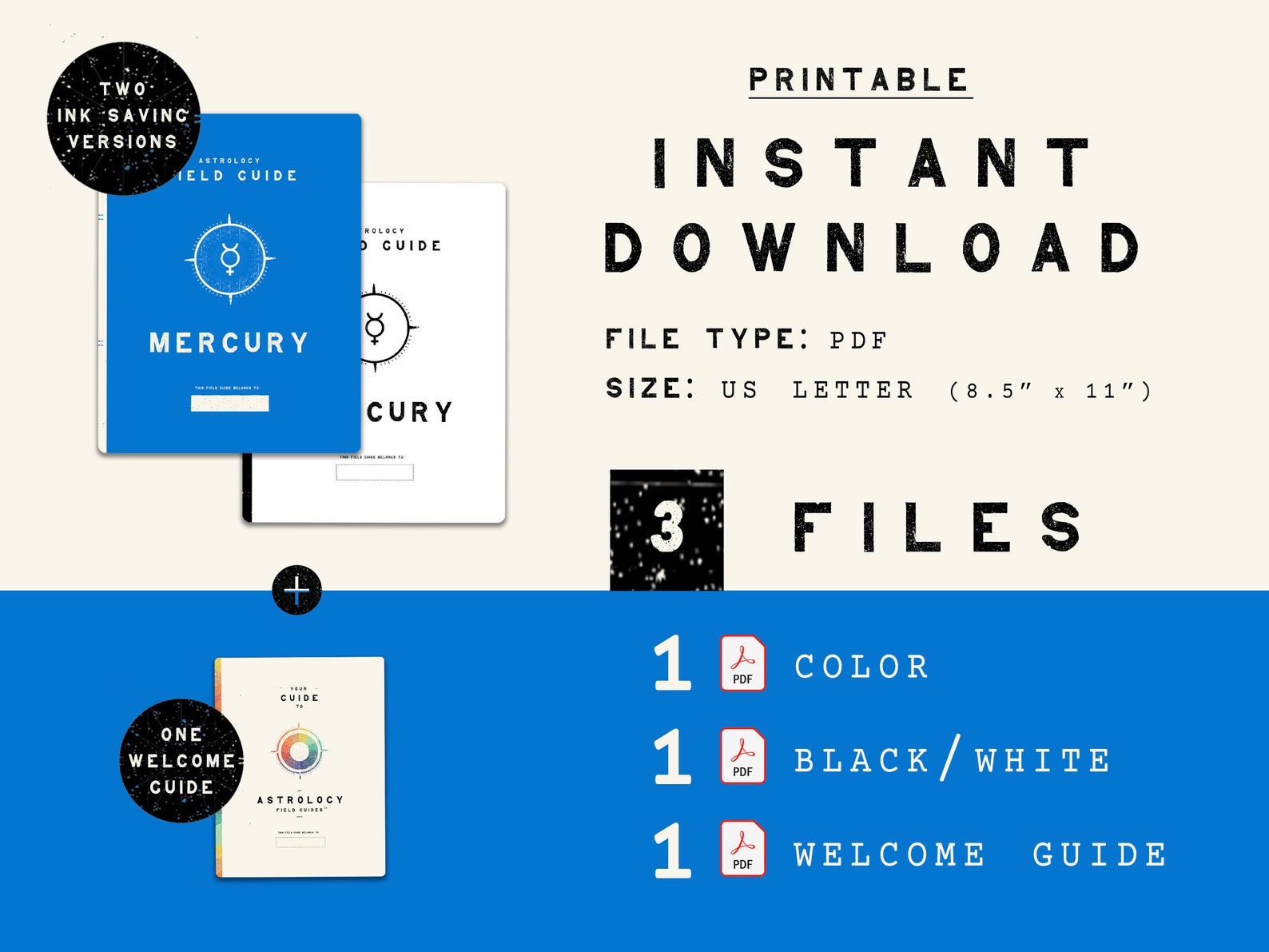 MERCURY Astrology Field Guide | Printable Instant Digital Download ...
