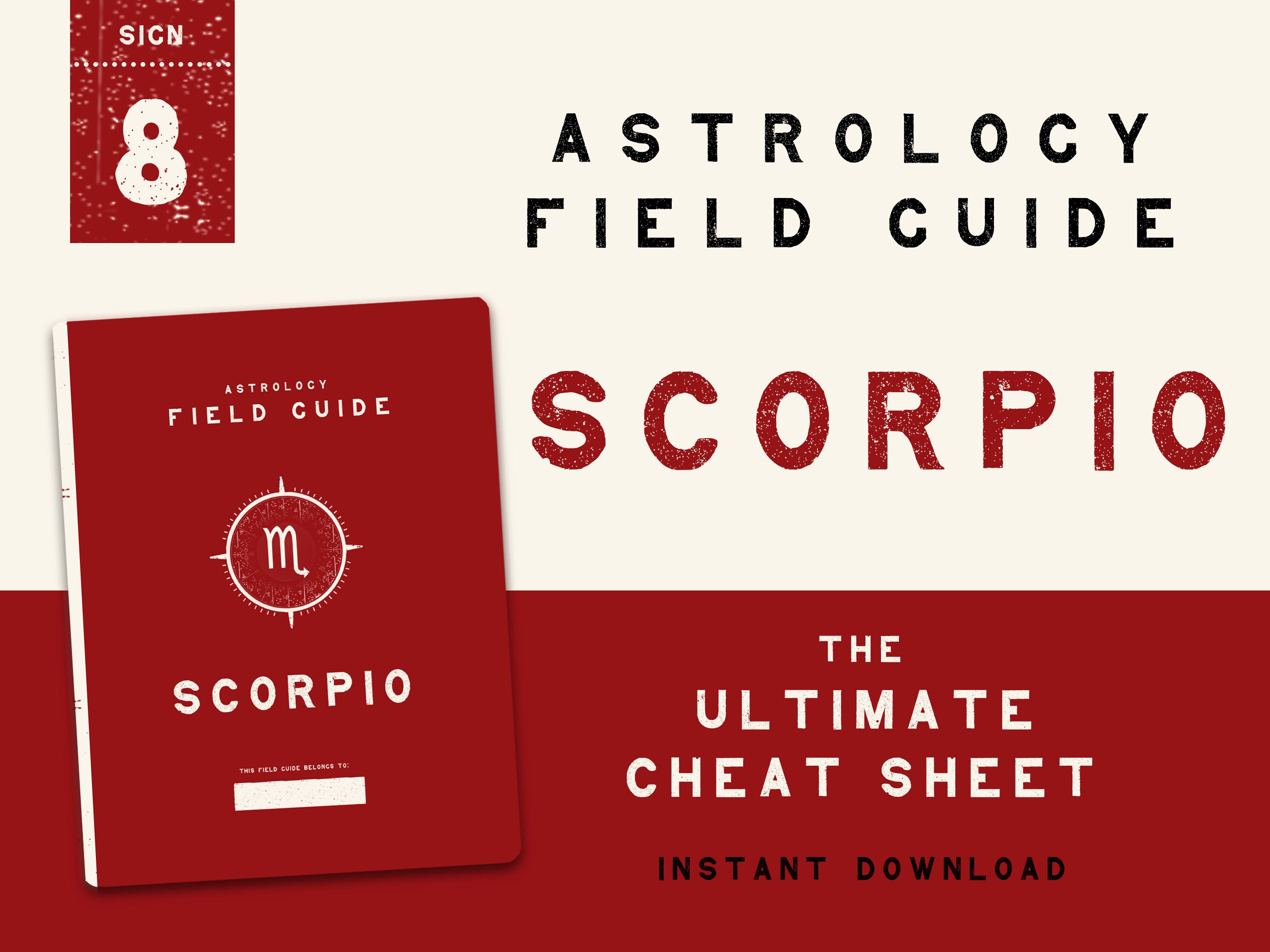 SCORPIO Astrology Field Guide | Printable Instant Digital Download ...