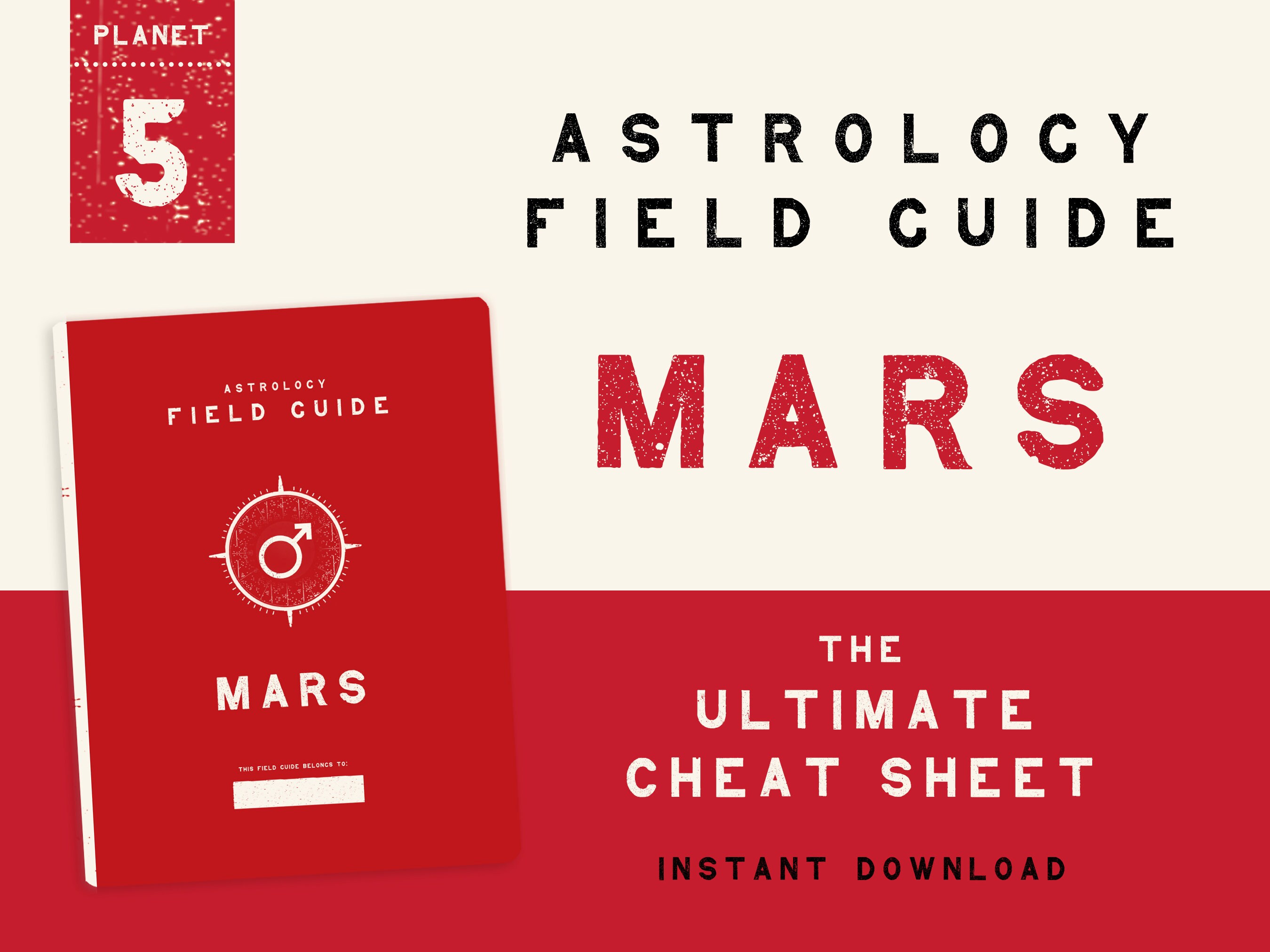 MARS Astrology Field Guide | Printable Instant Digital Download ...