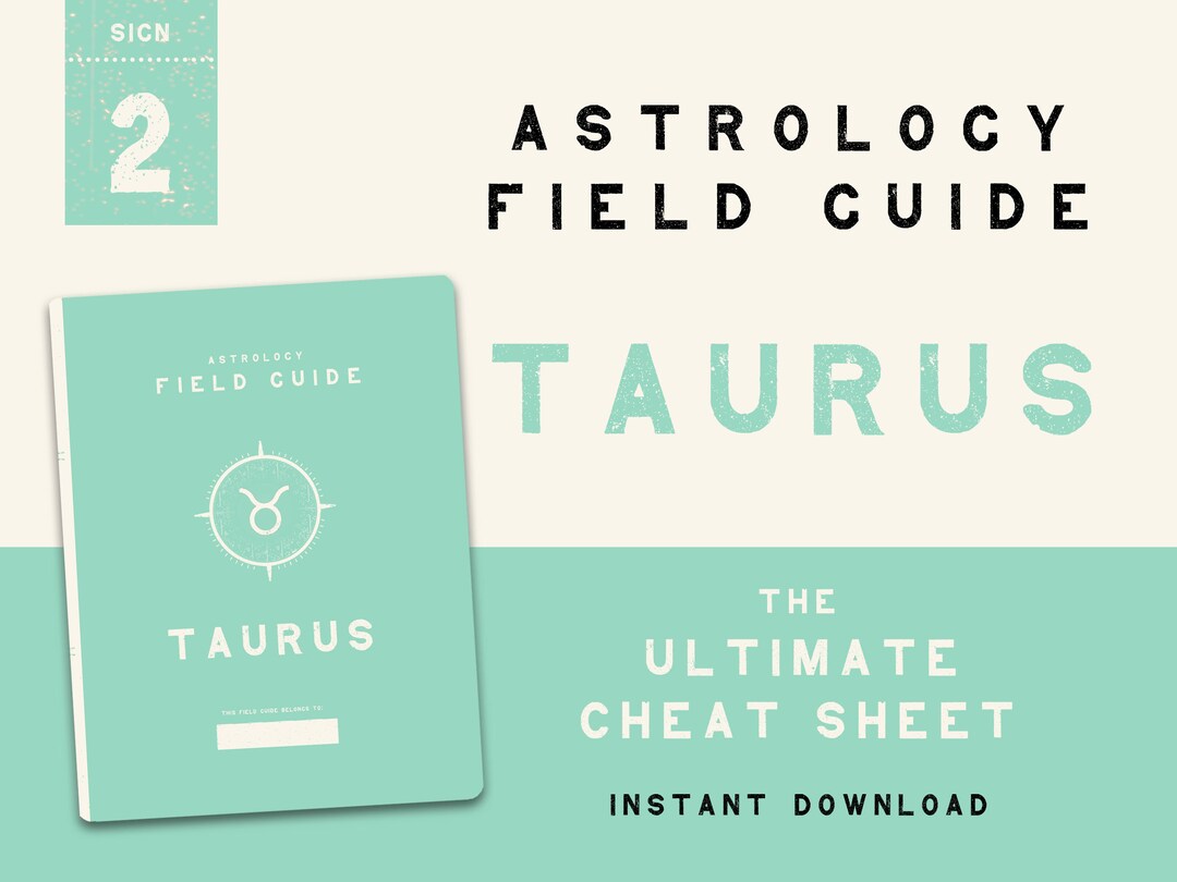 TAURUS Astrology Field Guide | Printable Instant Digital Download ...
