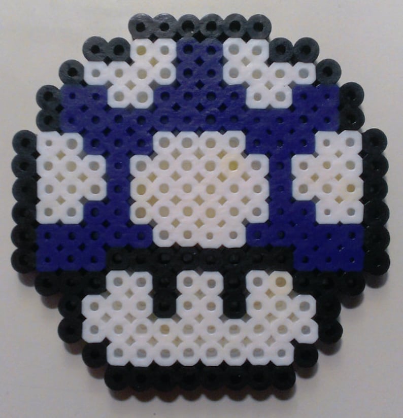 Super Mario Bros Mushrooms Perler Beads - Etsy