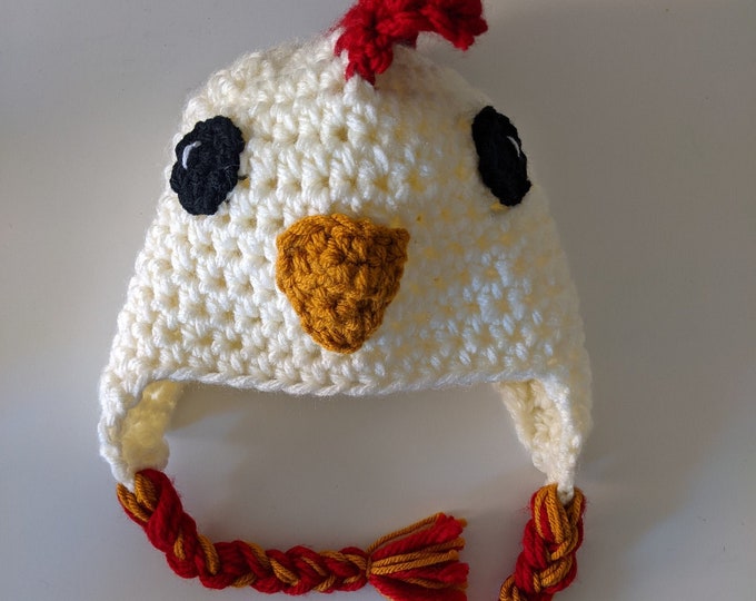 Crochet Chicken Hat Handmade Chicken Hat Cream Chicken - Etsy