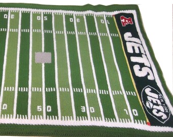 Pattern Chart for Crochet Football Field Afghan Blanket New York Giants ...