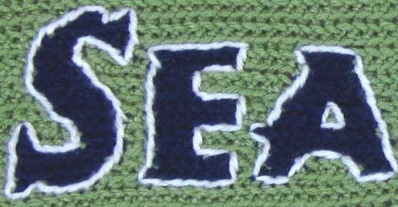 Pattern Chart and Directions for Crochet Football Field Afghan Blanket ...