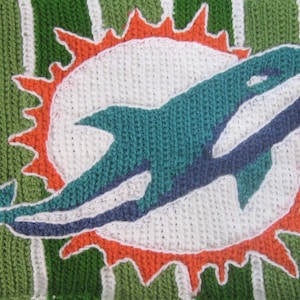 Pattern Chart for Crochet Football Field Afghan Blanket - Miami ...