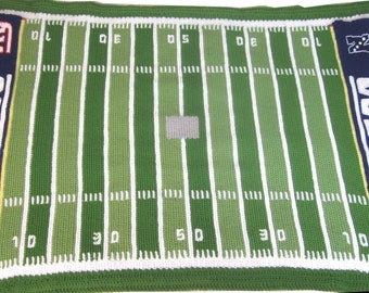 Pattern Chart for Crochet Football Field Afghan Blanket New - Etsy
