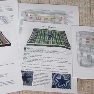 Pattern Chart and Directions for Crochet Football Field Afghan Blanket ...