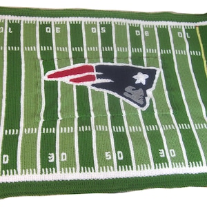 Pattern Chart for Crochet Football Field Afghan Blanket - New England ...