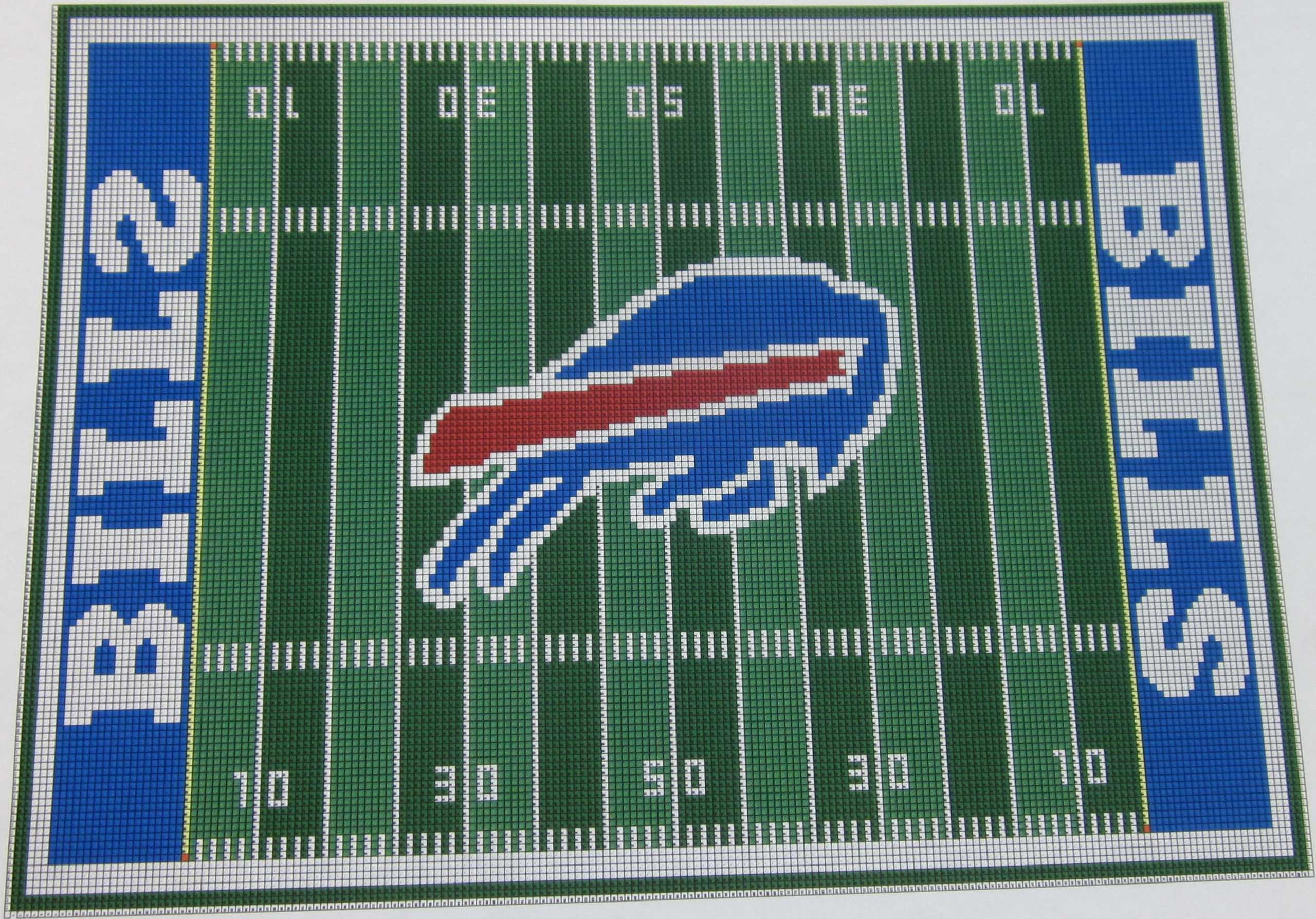 Pattern Chart for Crochet Football Field Afghan Blanket - Etsy Canada