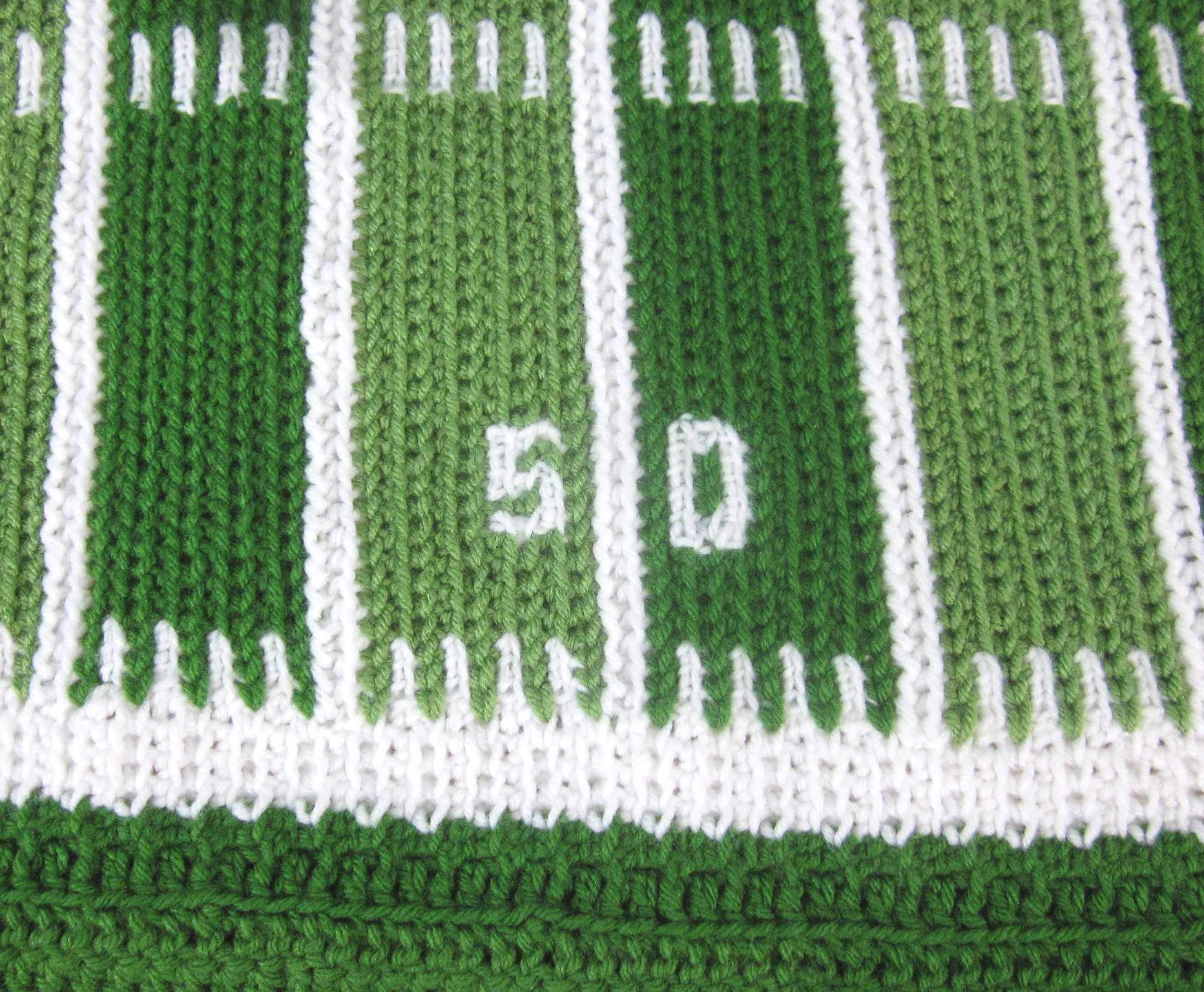 Pattern Chart for Crochet Football Field Afghan Blanket - Baltimore ...