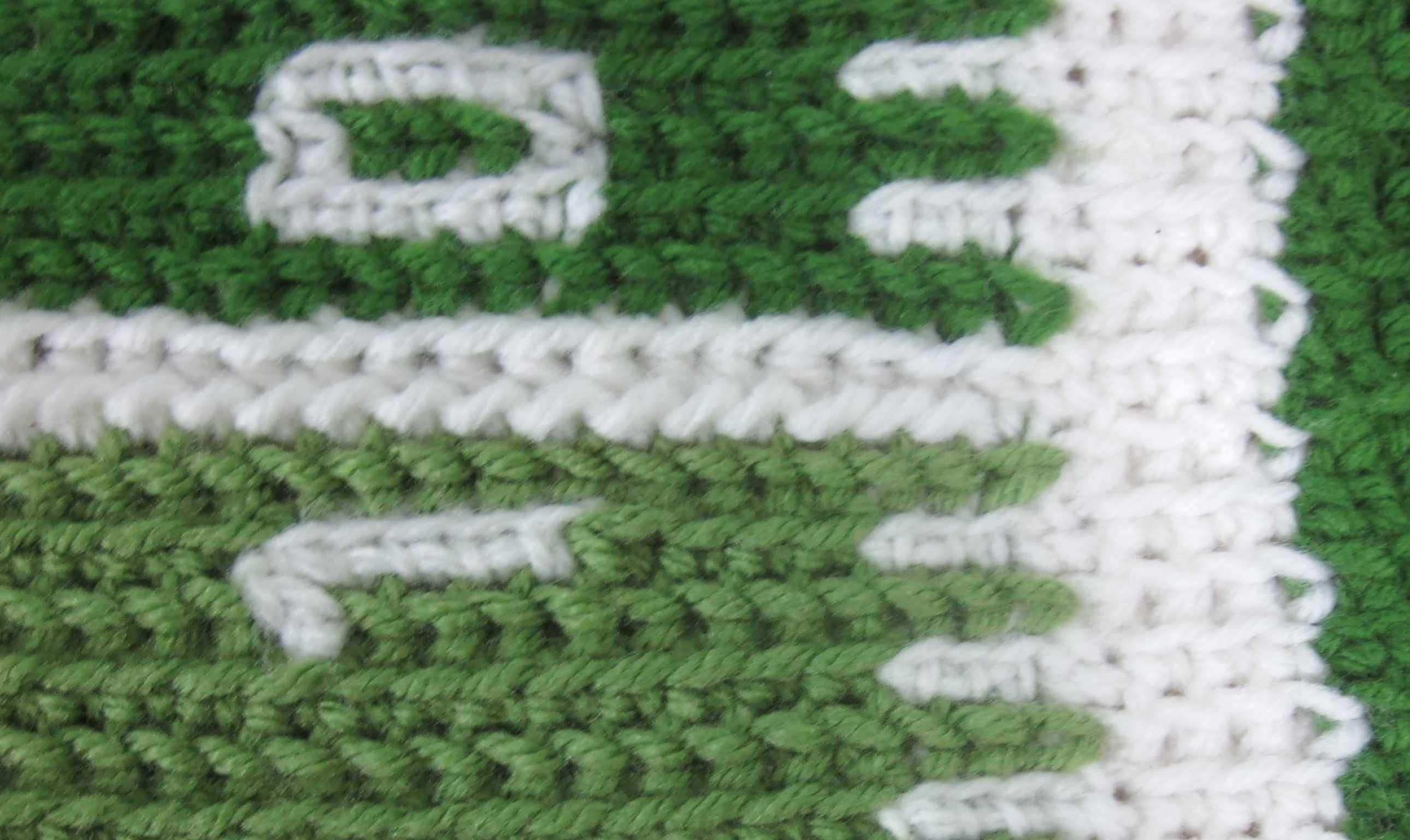 Pattern Chart and Directions for Crochet Football Field Afghan Blanket ...