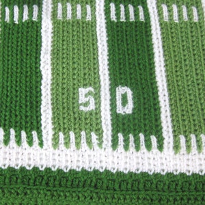 Pattern Chart for Crochet Football Field Afghan Blanket Pittsburgh ...