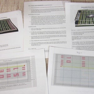 Pattern Chart for Crochet Football Field Afghan Blanket - Philadelphia ...