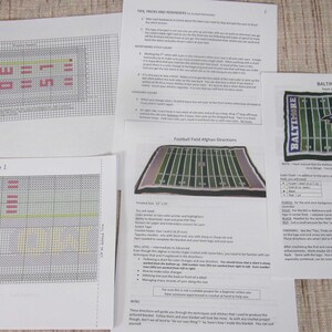 Pattern Chart for Crochet Football Field Afghan Blanket - Baltimore ...