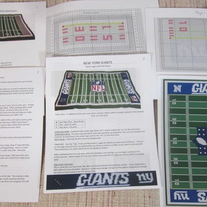 Pattern Chart for Crochet Football Field Afghan Blanket New - Etsy