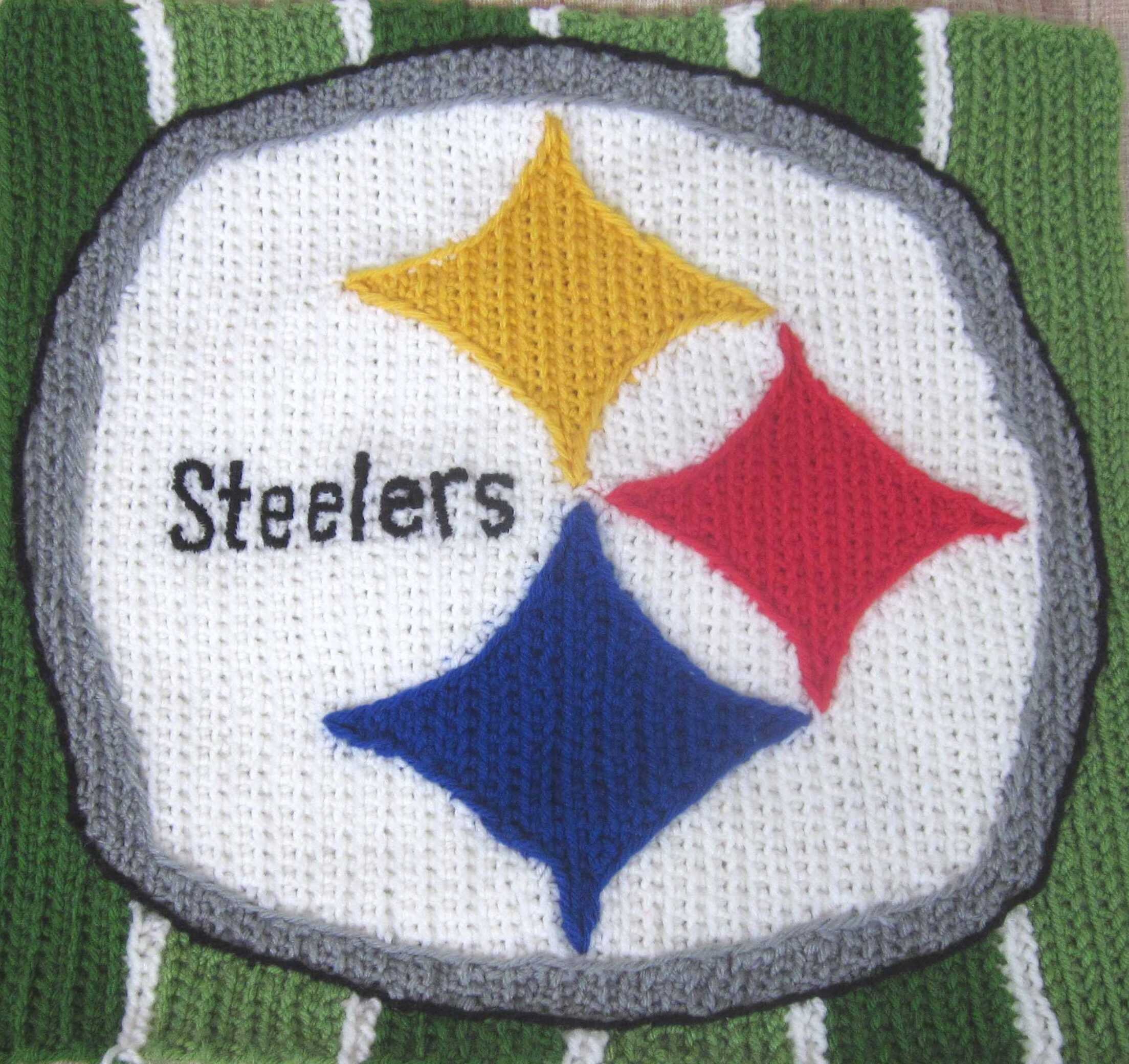 Pattern Chart for Crochet Football Field Afghan Blanket Pittsburgh ...