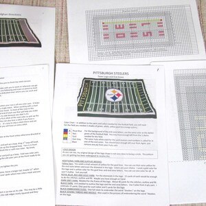 Pattern Chart for Crochet Football Field Afghan Blanket Pittsburgh ...