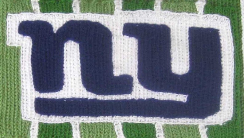 Pattern Chart for Crochet Football Field Afghan Blanket - New York ...