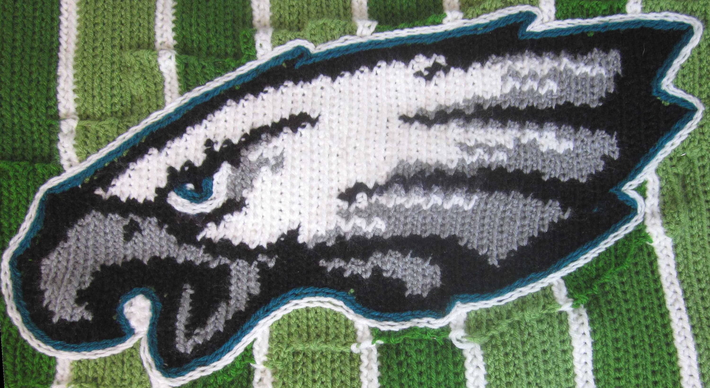 Pattern Chart for Crochet Football Field Afghan Blanket - Philadelphia ...