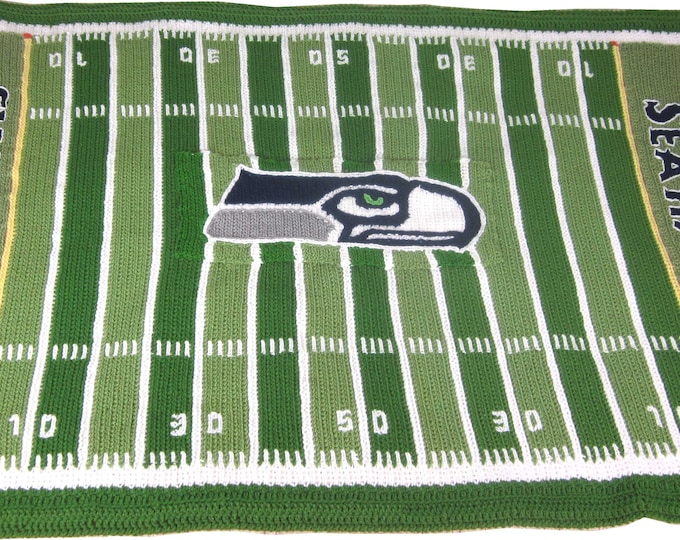 Pattern, Seattle Seahawks Queen Blanket C2C Crochet Graph and Written ...