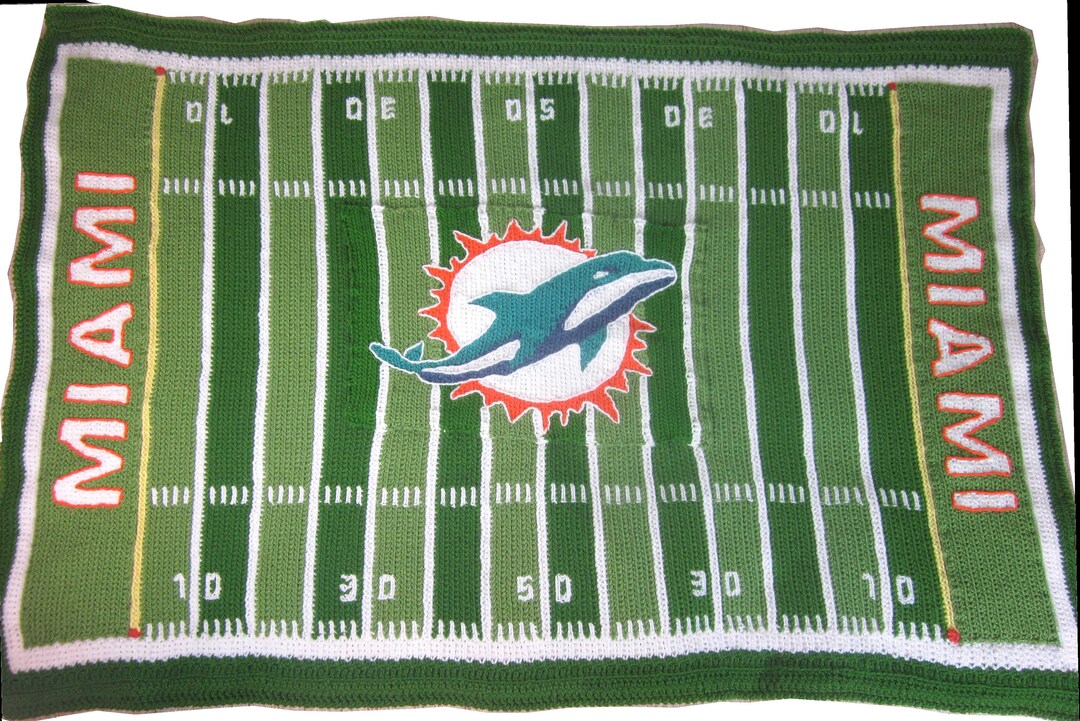 Pattern Chart for Crochet Football Field Afghan Blanket - Miami ...