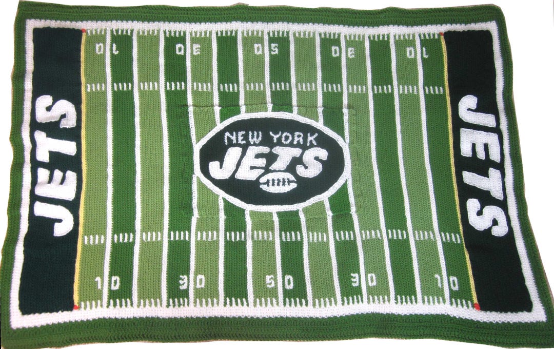 Pattern Chart for Crochet Football Field Afghan Blanket - New York Jets ...