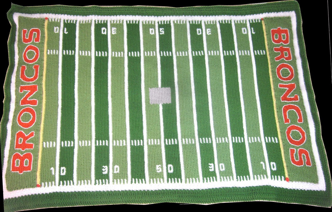 Denver Broncos Pattern Chart and Directions for Crochet Football Field ...