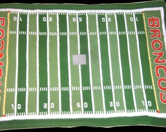 Denver Broncos Afghan Crochet Pattern - Etsy