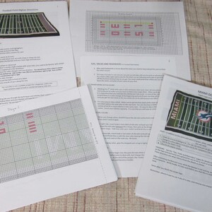 Pattern Chart for Crochet Football Field Afghan Blanket - Miami ...