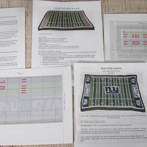 Pattern Chart for Crochet Football Field Afghan Blanket - New York ...