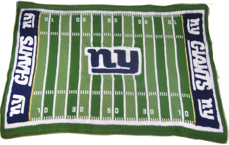 Pattern Chart for Crochet Football Field Afghan Blanket - New York ...