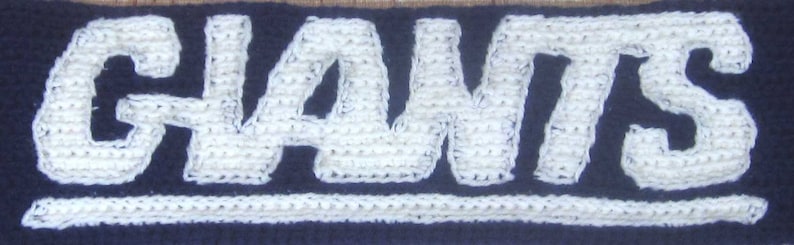 Pattern Chart for Crochet Football Field Afghan Blanket - New York ...