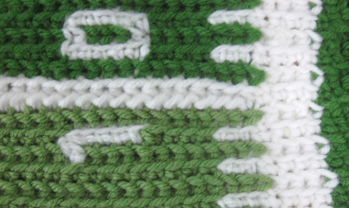 Pattern Chart for Crochet Football Field Afghan Blanket - New England ...
