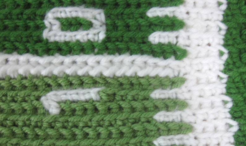 Pattern Chart for Crochet Football Field Afghan Blanket - New England ...