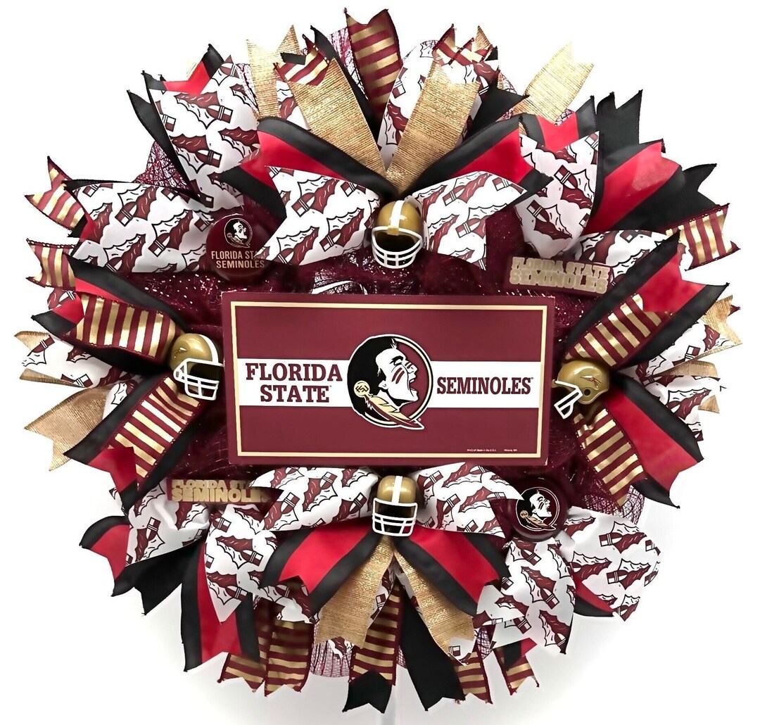 FSU Wreath, Florida State Wreath, Noles Wreath,semimoles Wreath,custom ...