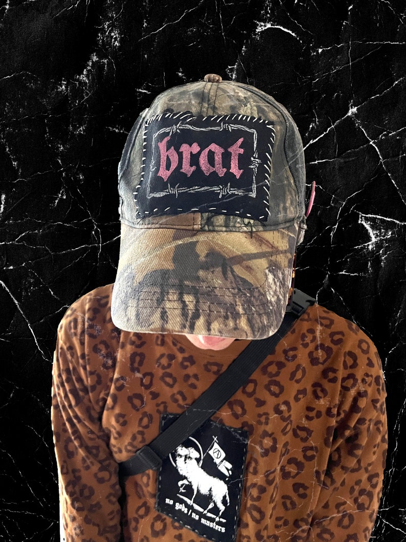 SLUT / CUNT / BRAT Barbed Wire Linocut Block Printed Patches 4.5 X 3 - Etsy