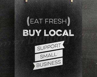 We Support Local Businesses Sign Take a Card Leave a Card | Etsy