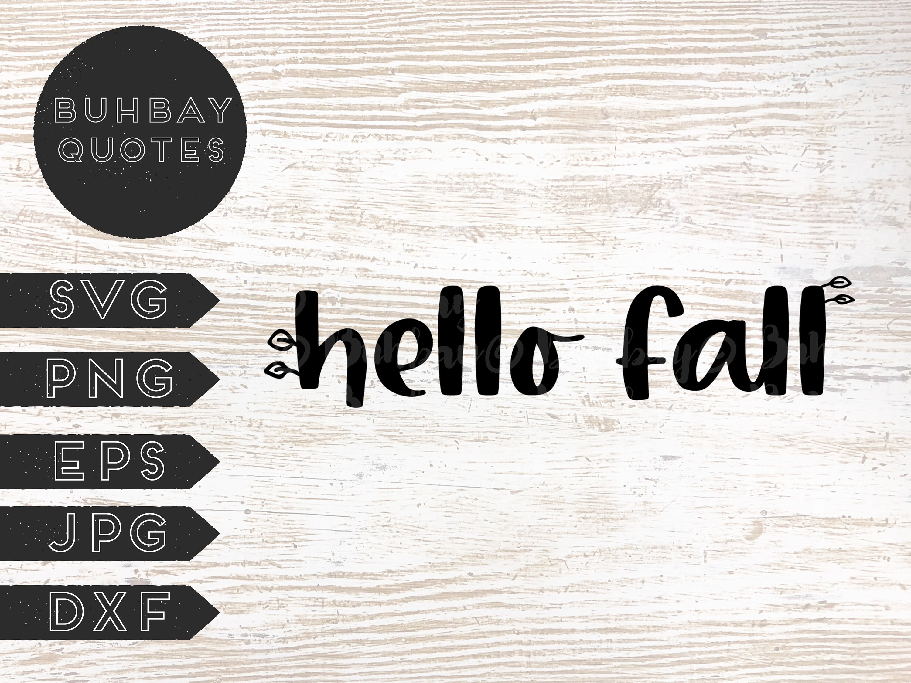 Hello Fall Clipart, SVG, Cut File, Silhouette, Cricut, PNG, JPG, Eps ...
