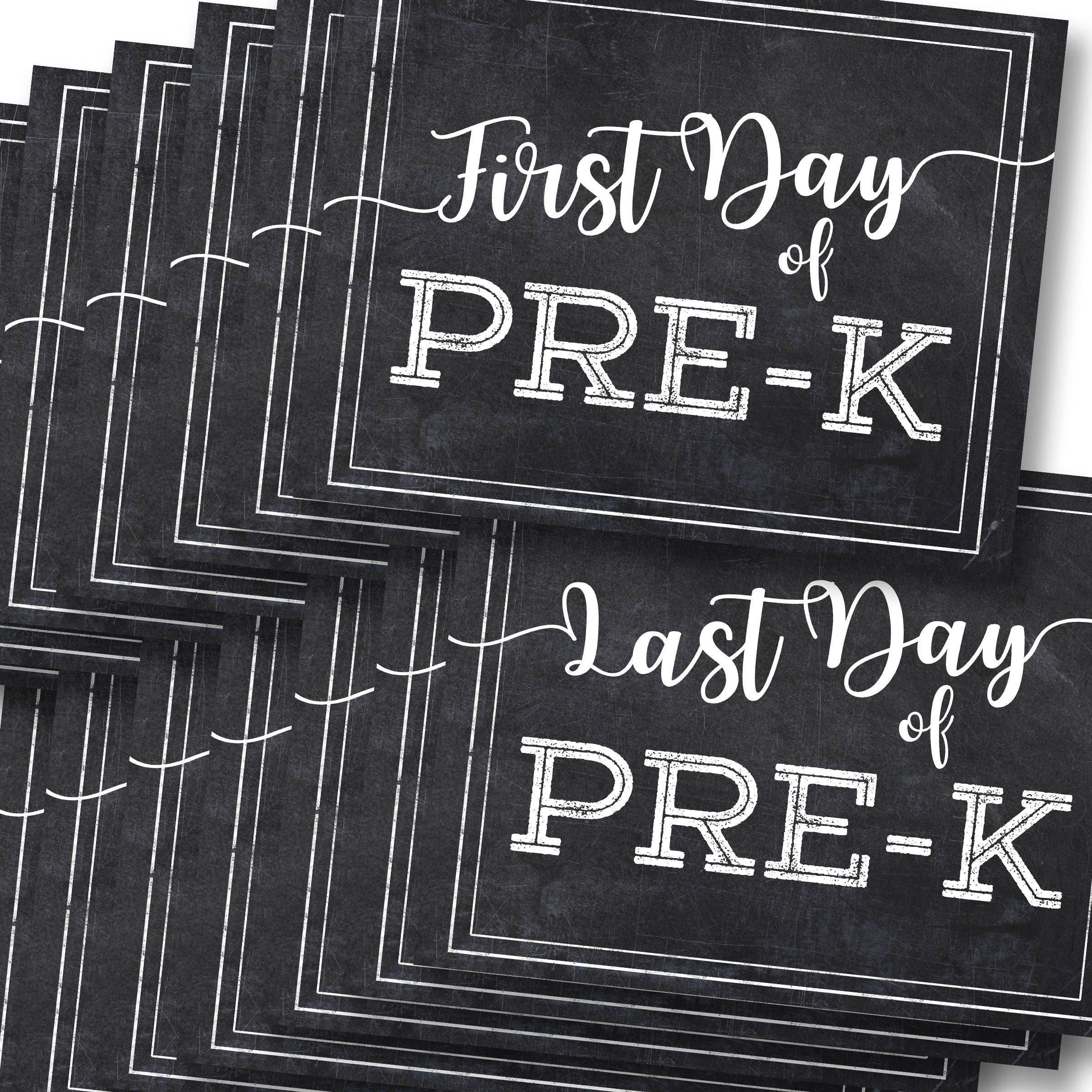 Mega Set of 52 First and Last Day of School Chalkboard Signs Printable ...