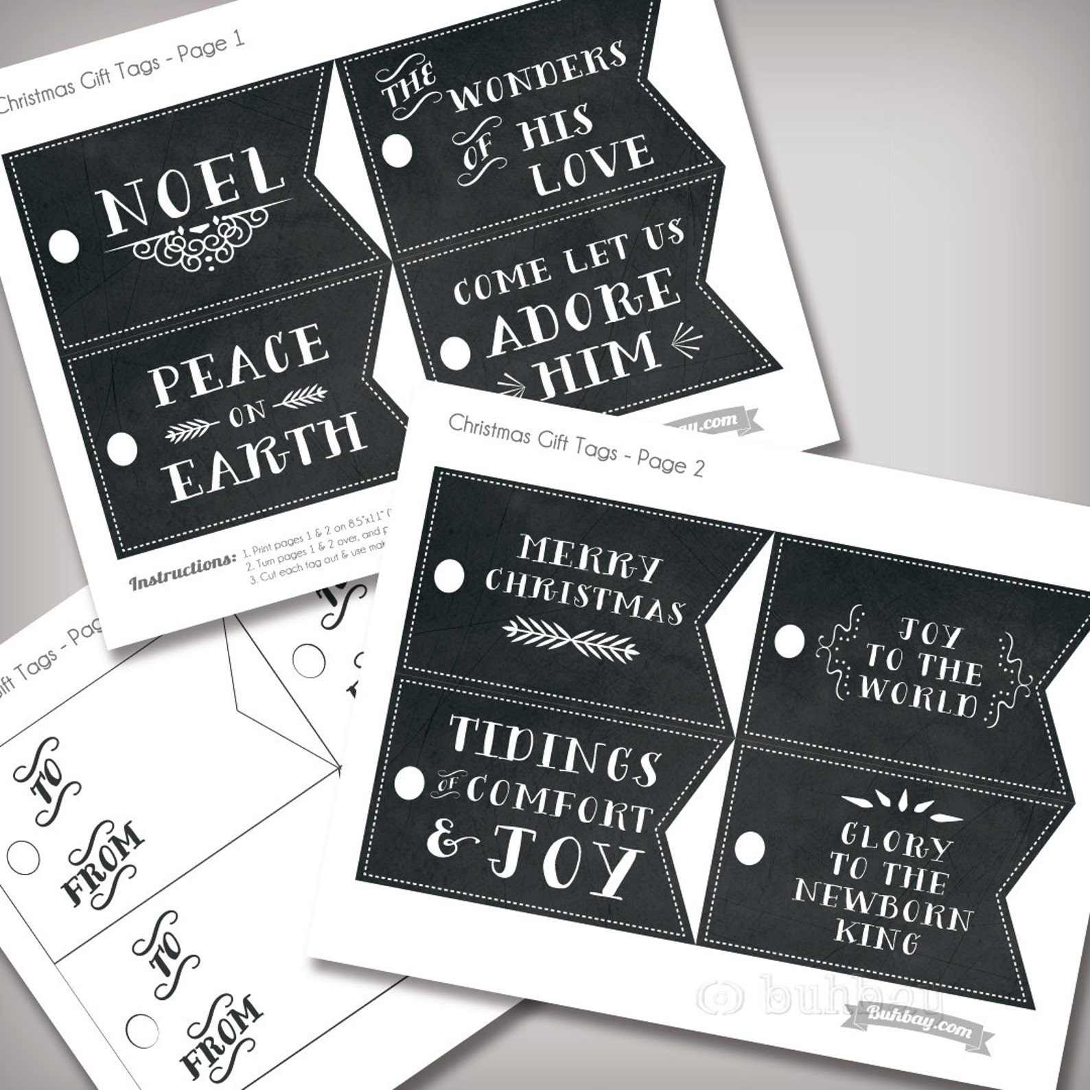 Christmas Gift Tags - Christian/religious - Set of 8 Large 3x5 Tags ...