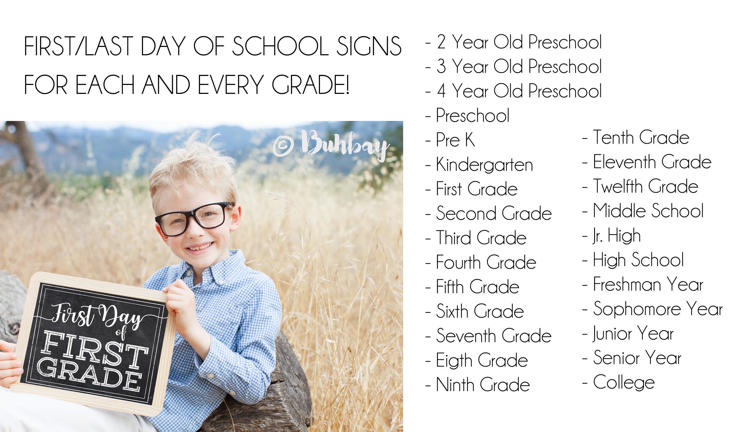 Mega Set of 52 First and Last Day of School Chalkboard Signs - Etsy