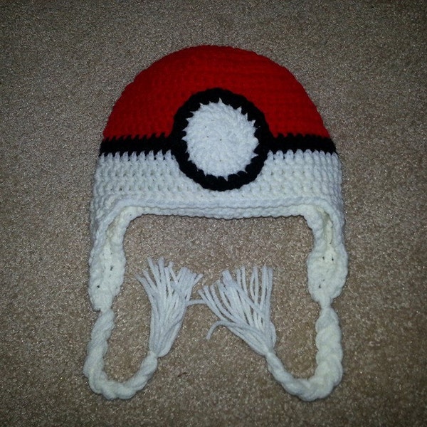 Crochet Pokeball Hat - Etsy