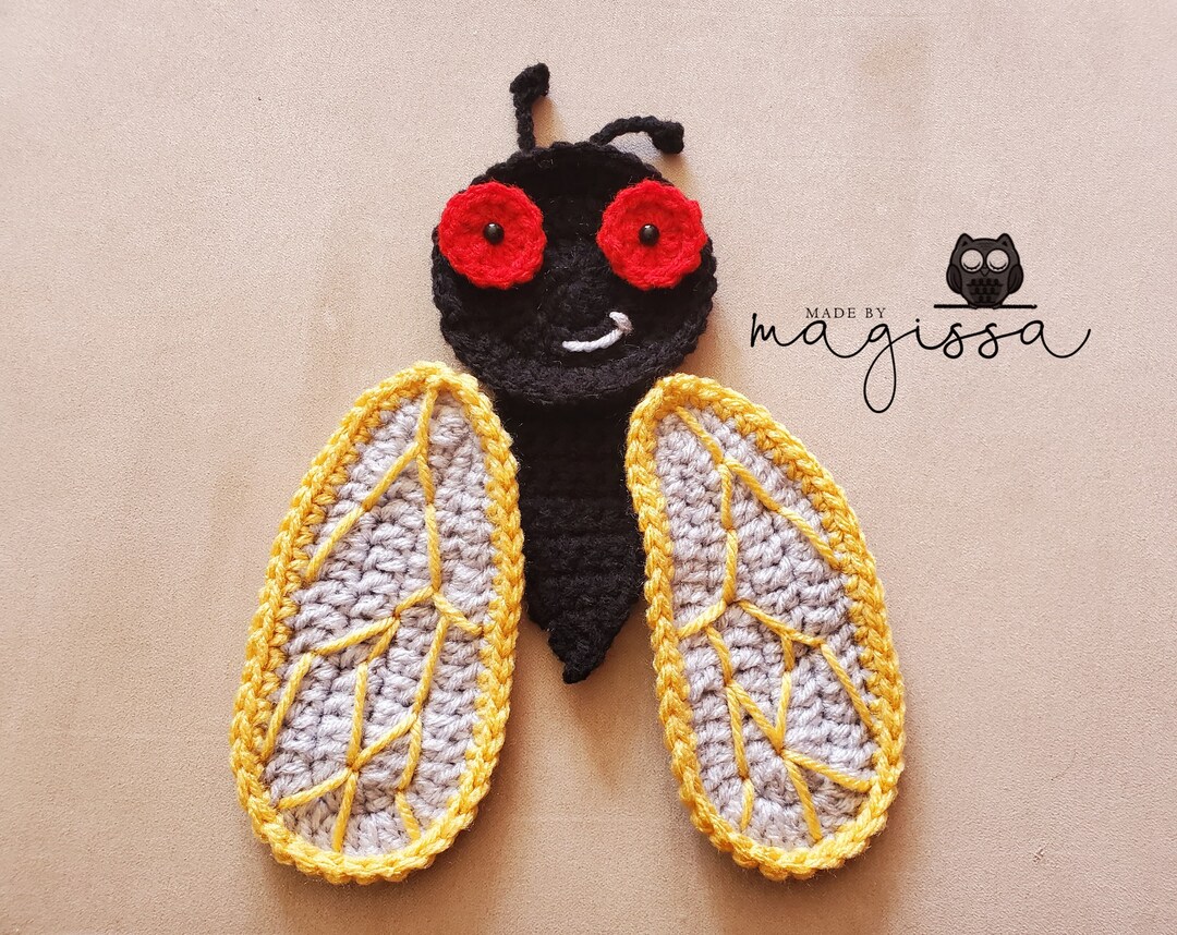 Cicada Applique Crochet Pattern Instant PDF Download - Etsy
