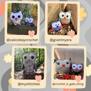 Quinn & Quincy the Owl Plushies - Crochet Plushie Pattern Set -instant ...